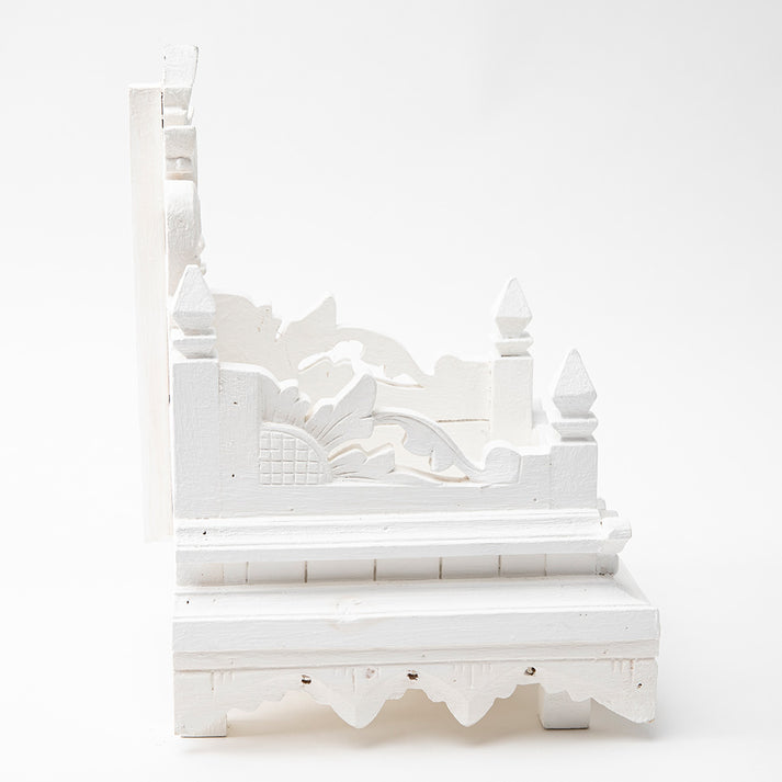 White Wooden Small Shrine - Made in Bali | DharmaCrafts