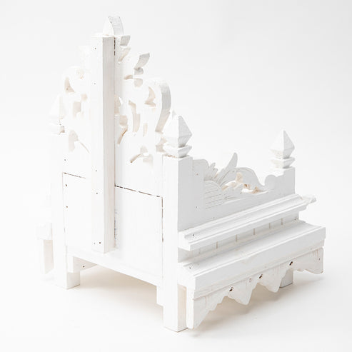 White Wooden Small Shrine - Made in Bali | DharmaCrafts