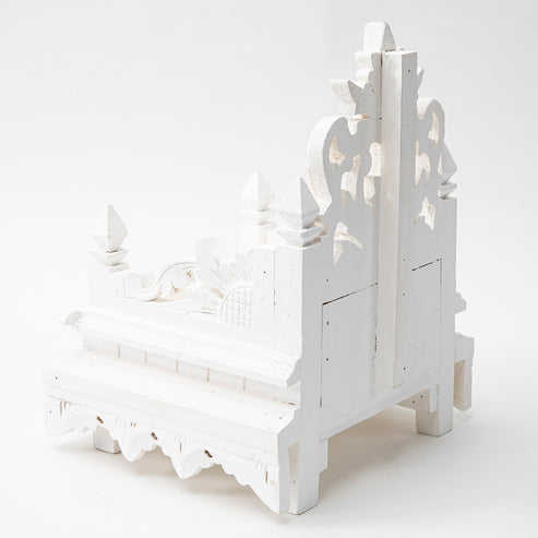 White Wooden Small Shrine - Made in Bali | DharmaCrafts