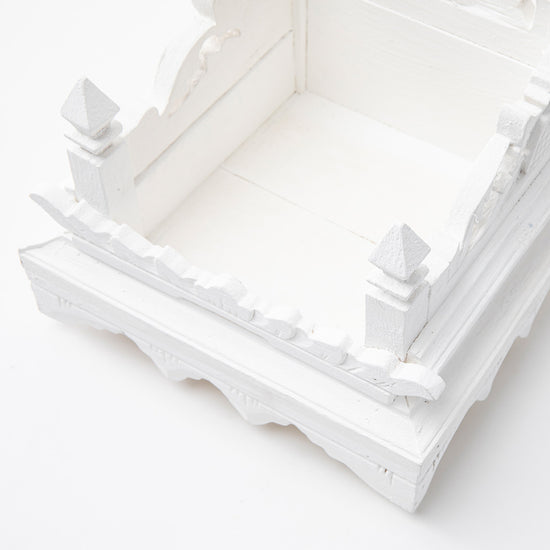 White Wooden Small Shrine - Made in Bali | DharmaCrafts