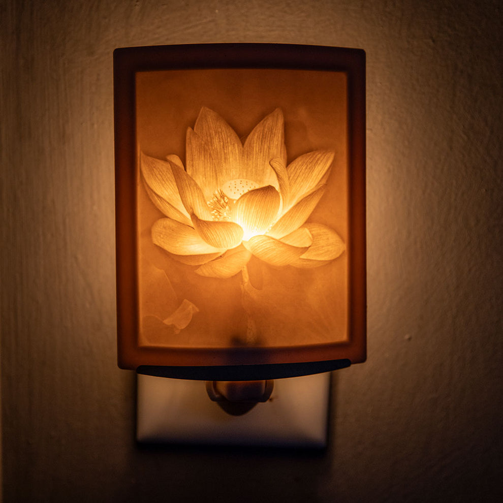 Decorative Lotus Night Light - Lotus Flower Wall Light | DharmaCrafts
