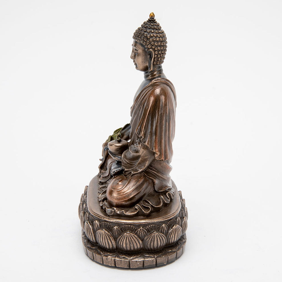 Small Bronze Medicine Buddha Statue - Healing Buddha | DharmaCrafts