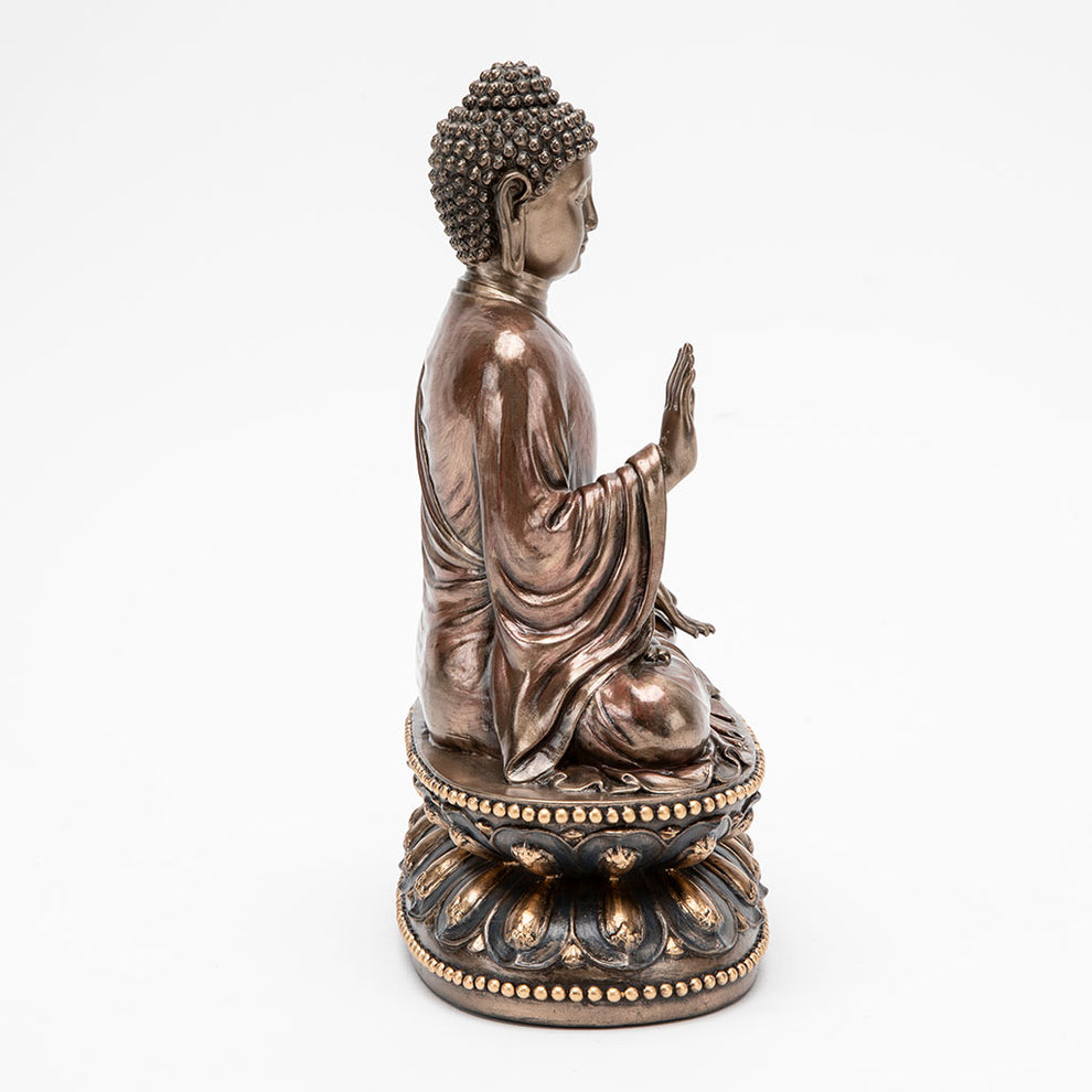Bronze Teaching Buddha Statue - Abhayamudrā | DharmaCrafts