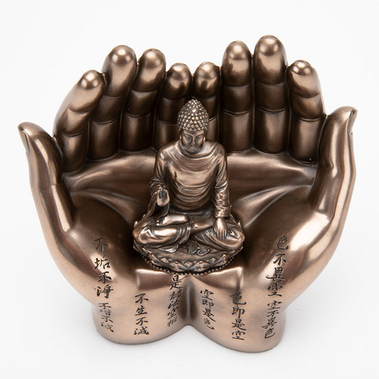 Hands of Buddha Meditation Statue - Heart Sutra | DharmaCrafts