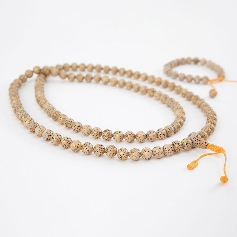 Lotus Seed Mala Beads Set - Buddhist Mala | DharmaCrafts