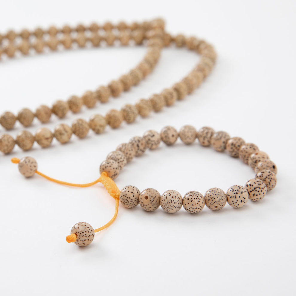Lotus Seed Mala Beads Set - Buddhist Mala | DharmaCrafts