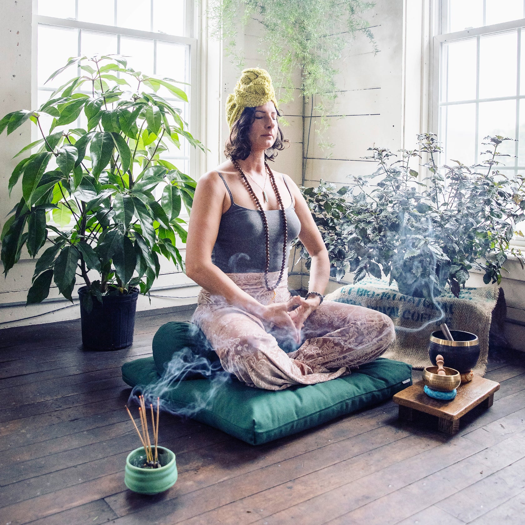 Organic Cotton Fill Studio Zabuton Cushion - Meditation Mat | DharmaCrafts