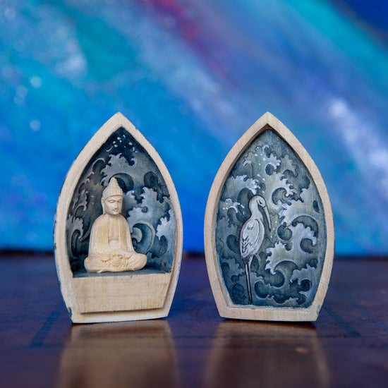 Hand Painted Portable Shrine - Buddha Nature | DharmaCrafts
