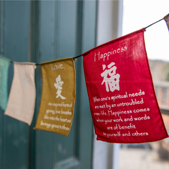 Small Prayer Flag in Soft Colors - Positive Affirmations | DharmaCrafts