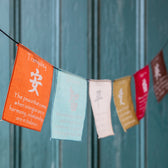 Small Prayer Flag in Soft Colors - Positive Affirmations | DharmaCrafts