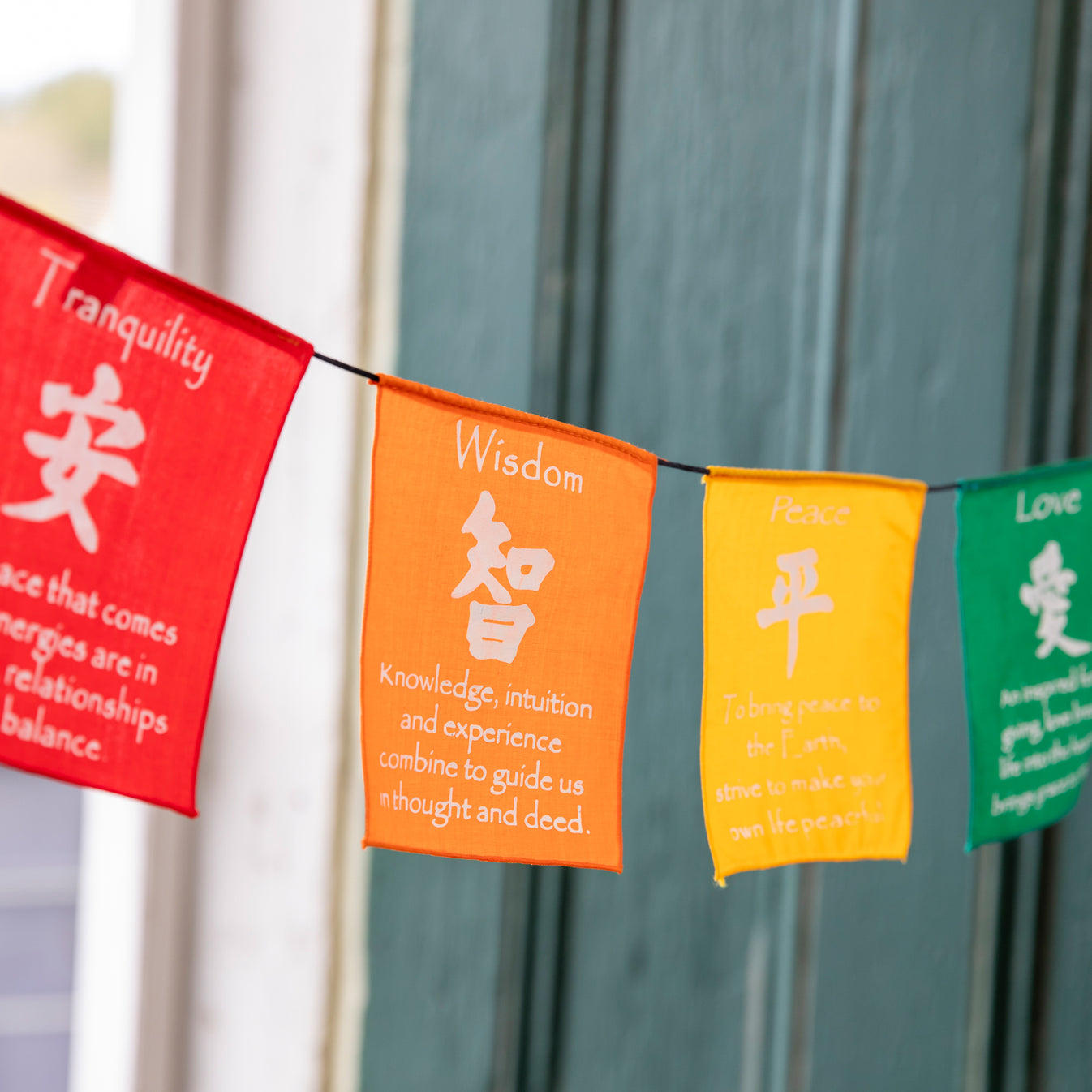 Small Prayer Flag in Bright Colors. Positive Affirmations – DharmaCrafts