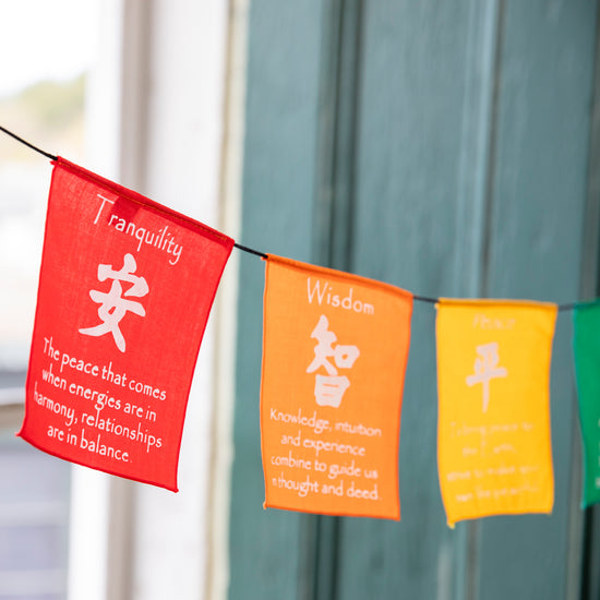 Small Prayer Flag in Bright Colors. Positive Affirmations – DharmaCrafts