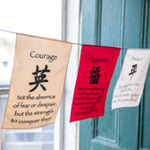 Large Prayer Flag in Soft Colors. Positive Affirmations – DharmaCrafts