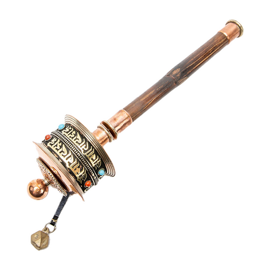 Tibetan Buddhist Handheld Prayer Wheel | DharmaCrafts