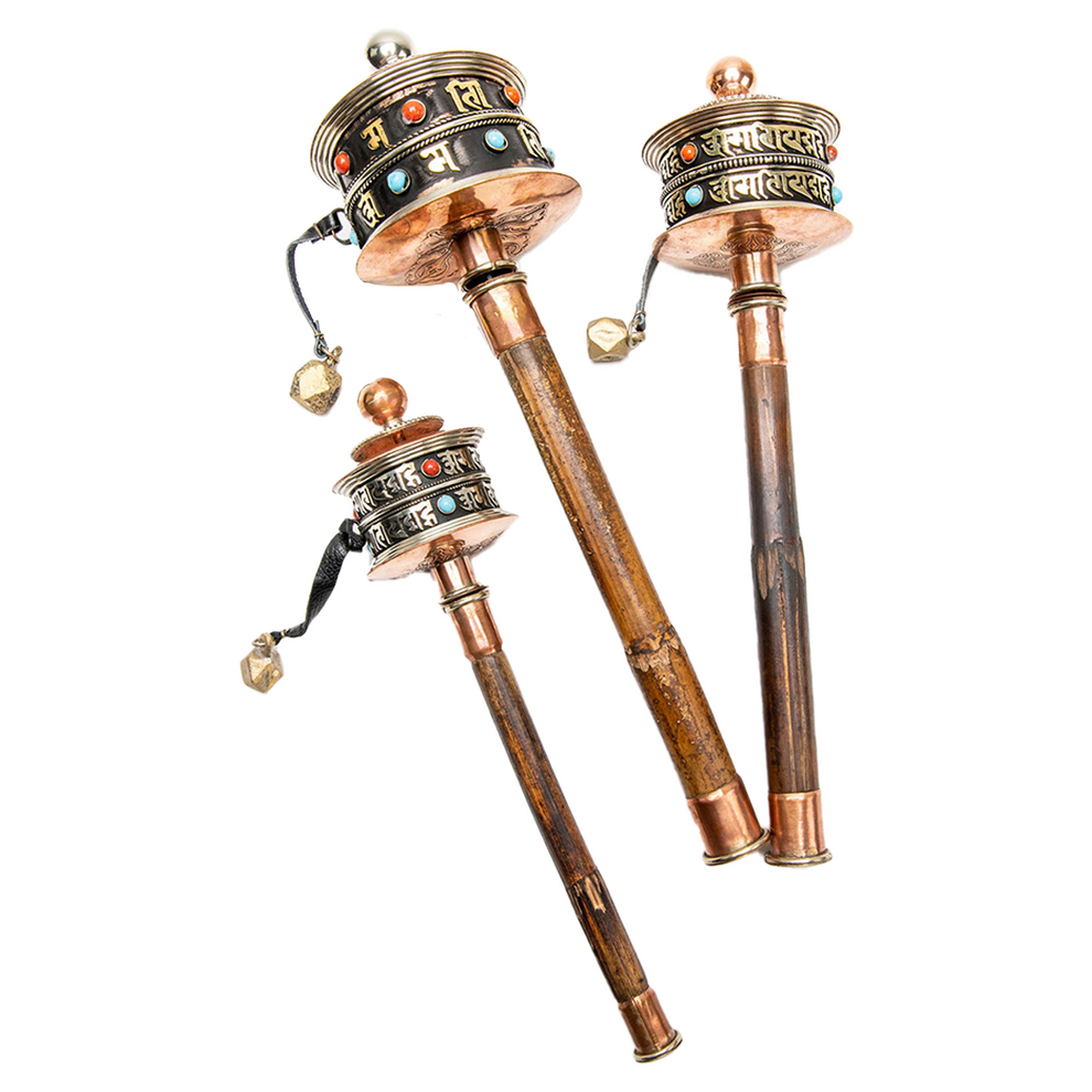 Tibetan Buddhist Handheld Prayer Wheel | DharmaCrafts