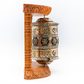 Prayer Wheel with Natural Wood Frame. Mantra of Compassion – DharmaCrafts