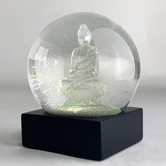 Spiritual Snow Globe with a Rustic Design - DharmaCrafts