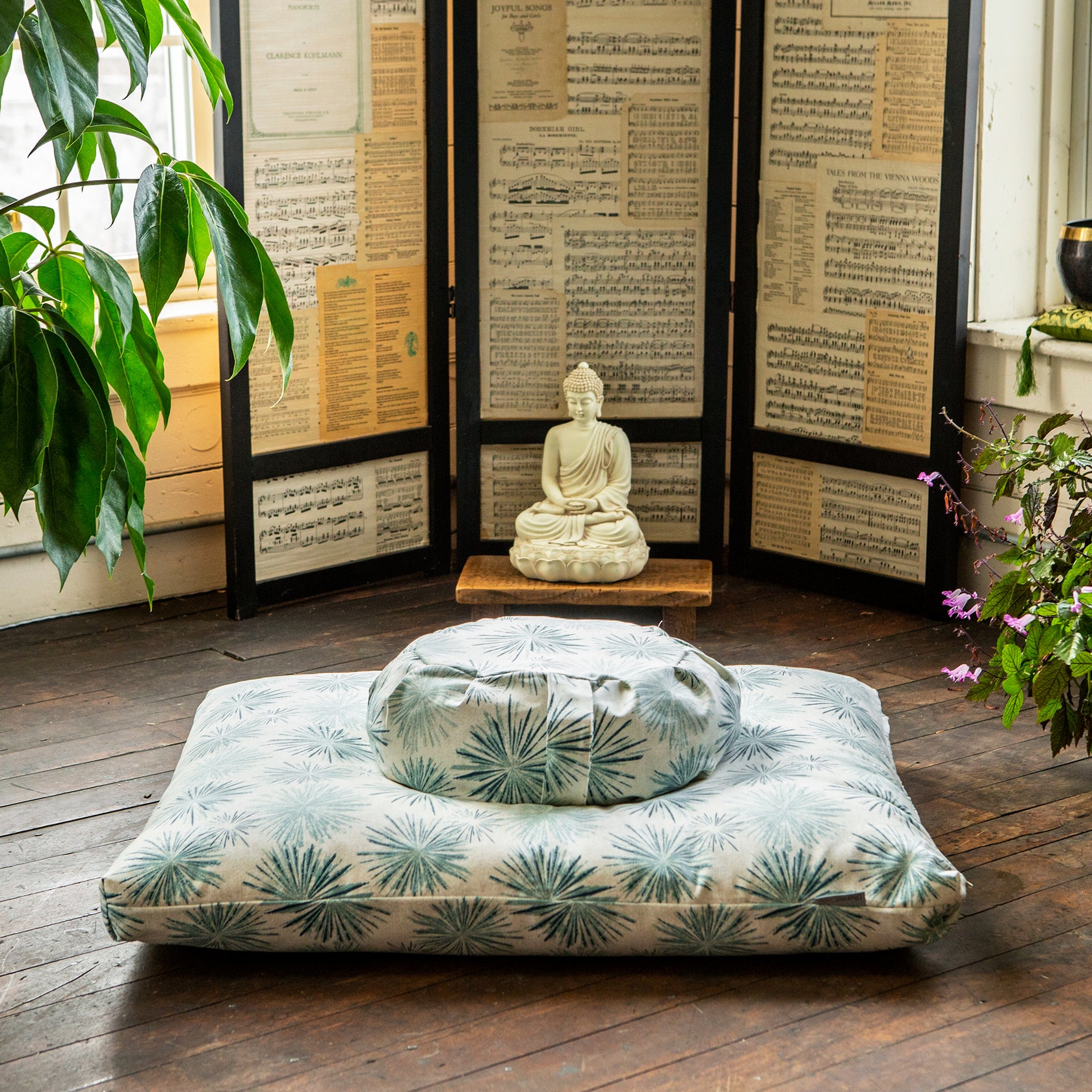 Organic Cotton Fill Limited Edition Zafu Zabuton Set Cushions ...