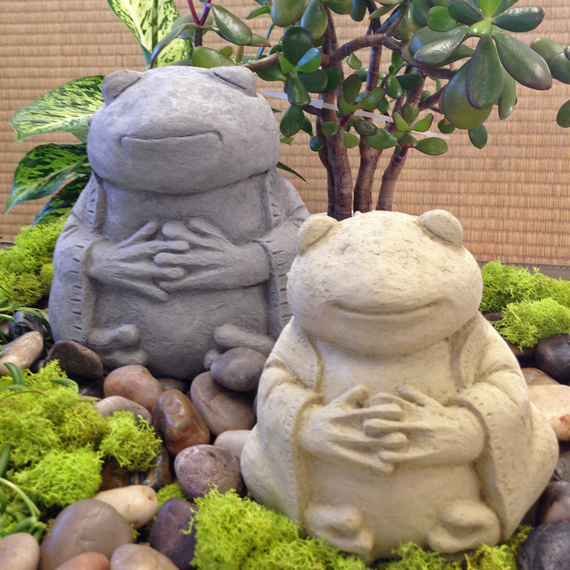 Zen Frog Garden Sculpture for Good Luck and Peace - DharmaCrafts